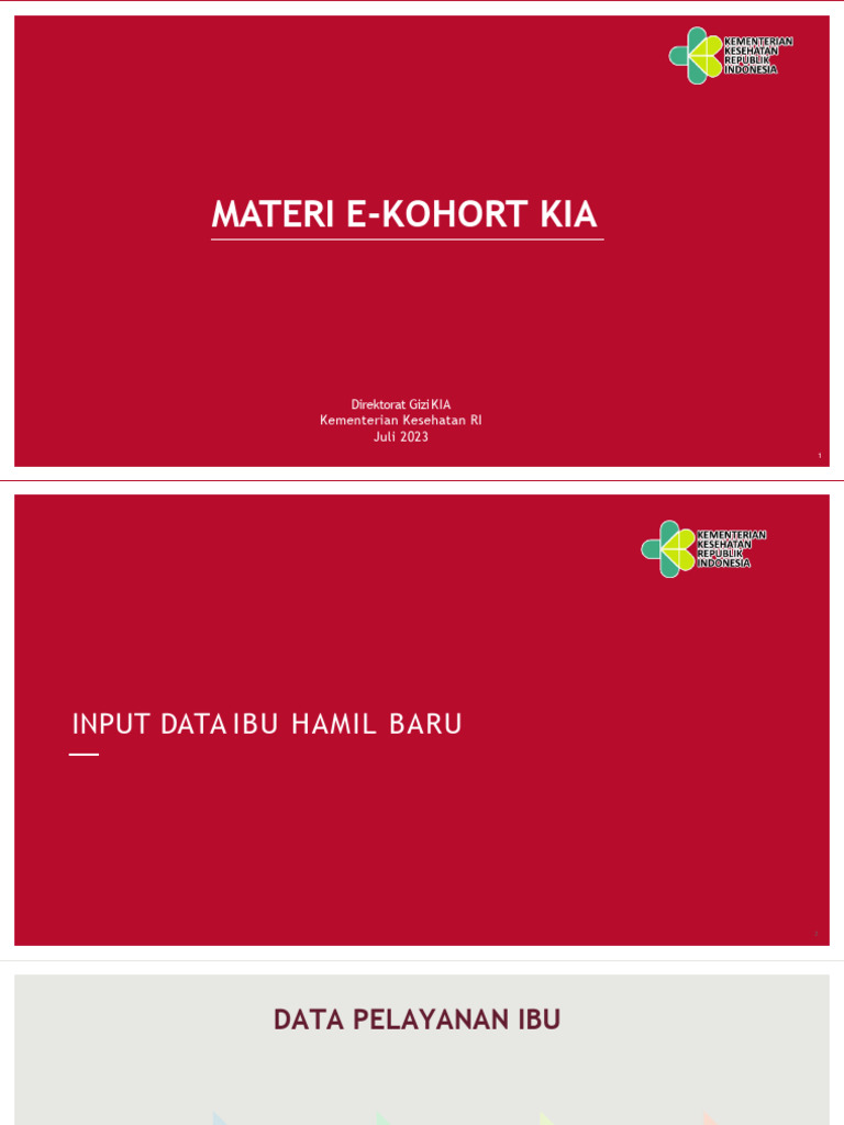 Materi e Kohort Teknis Pengisian Layanan Ibu_agt23 | PDF