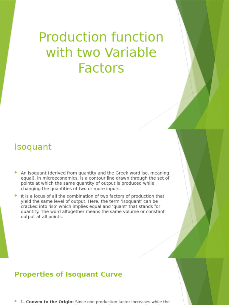 9 Production Function With Two Variable Factors | PDF | Labour ...