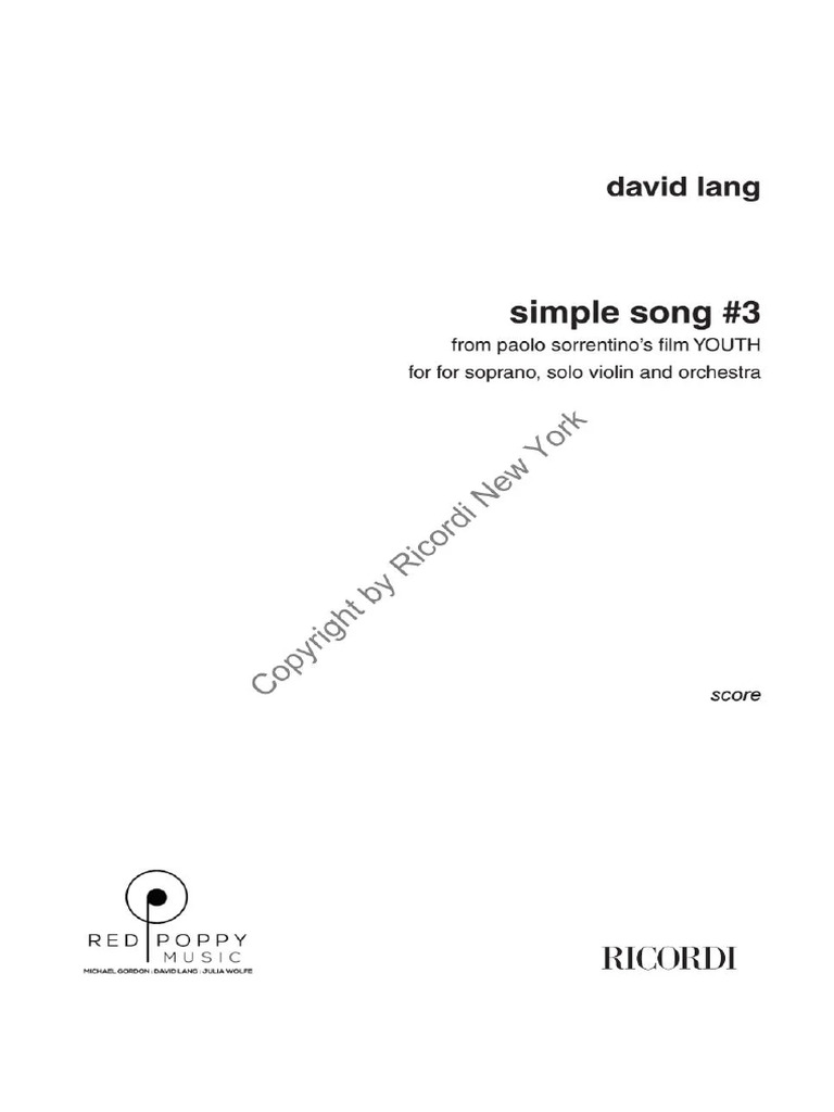 Simple Song #3 | PDF