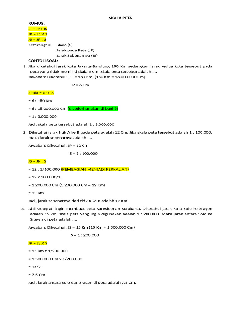 Materi Mtk Skala Peta | PDF