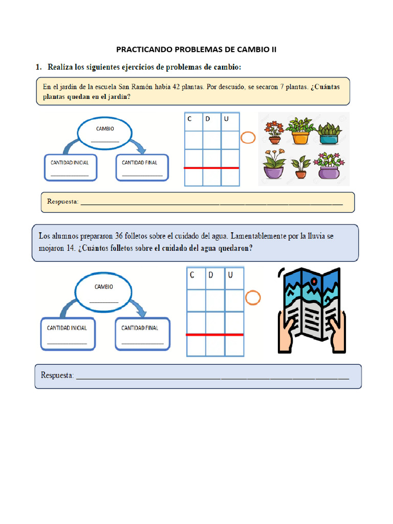 Practicando Problemas de Cambio II | PDF