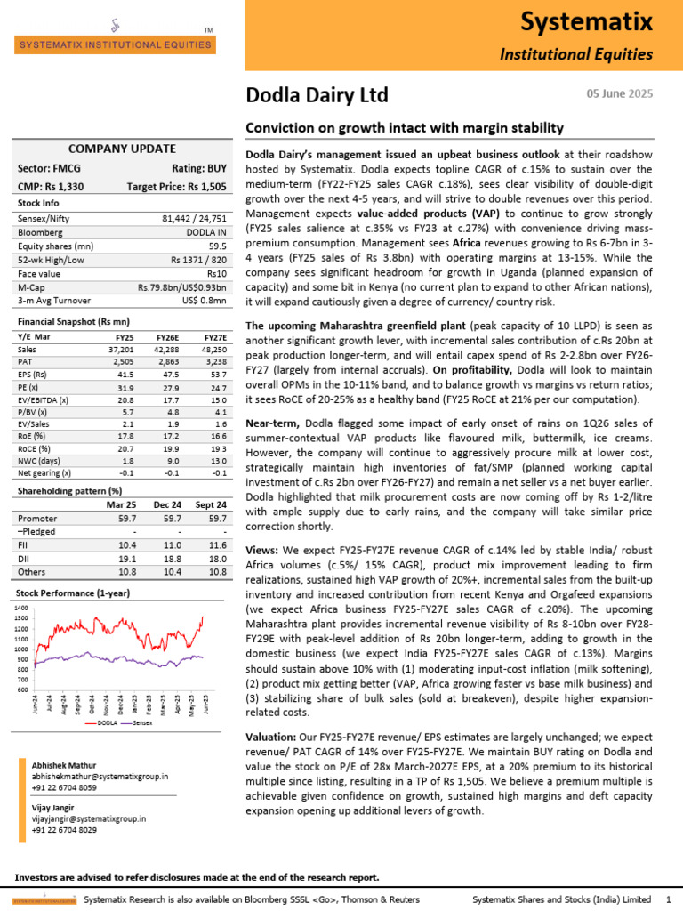 Dodla Dairy LTD - Company Update - 05-06-2025 - Sy - 250605 - 171028 ...