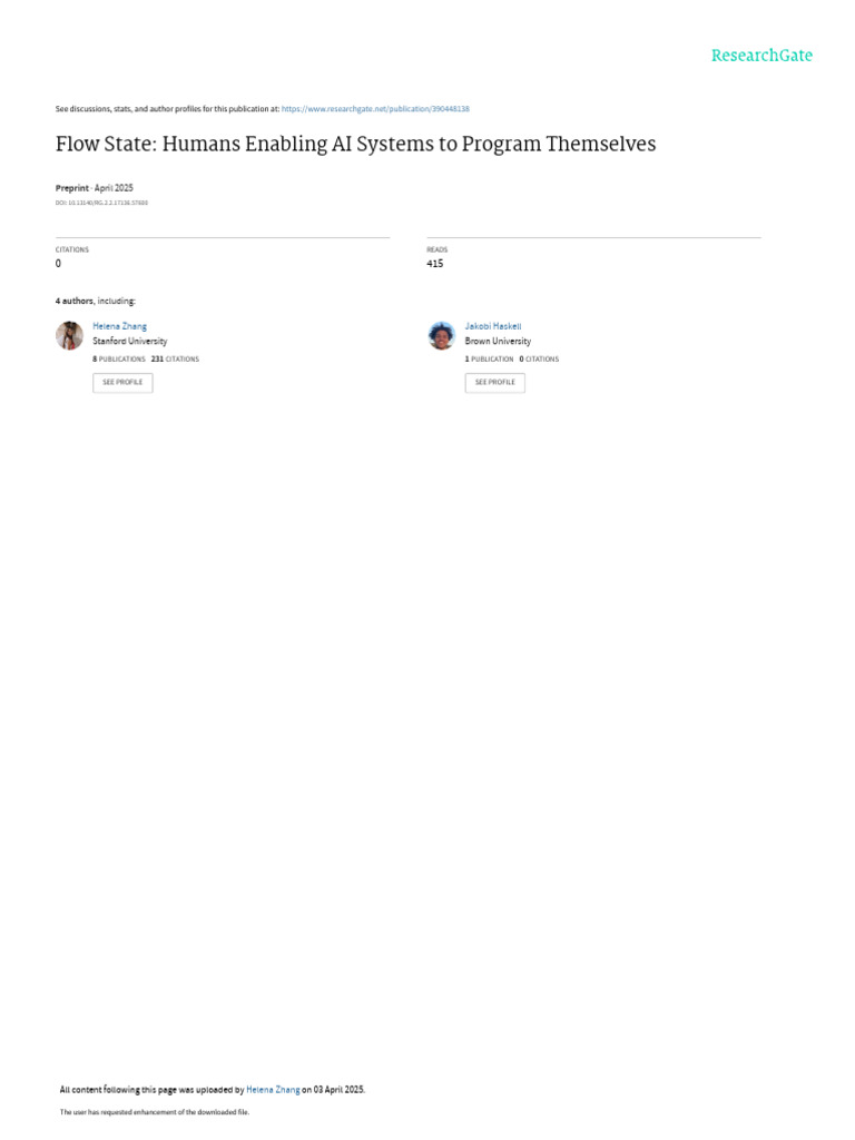 Flow State Humans Enabling A I Systems To Program | PDF | Artificial ...
