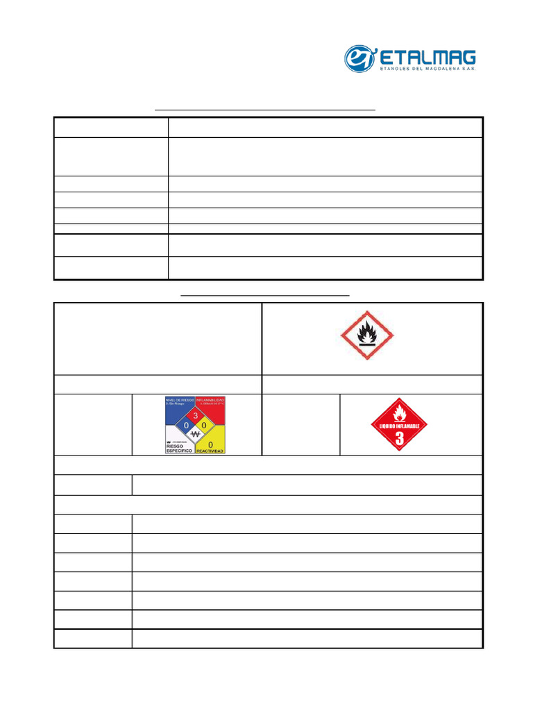 MSDS Alcohol | PDF | Agua | Combustión