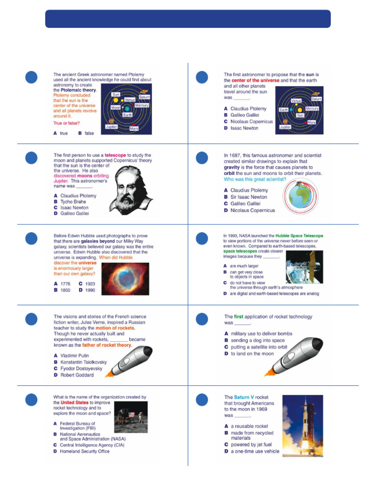 +++worksheet Science Grade 6 Studying and Exploring Space | PDF