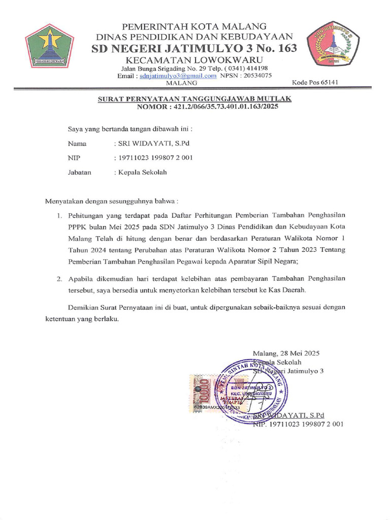 SPTJM TPP PPPK Mei 2025 | PDF