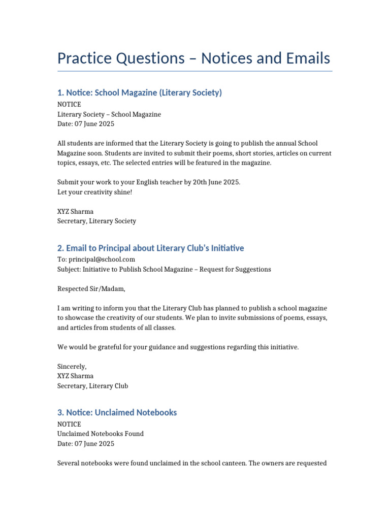 Inter-School Singing Competition Notice | PDF