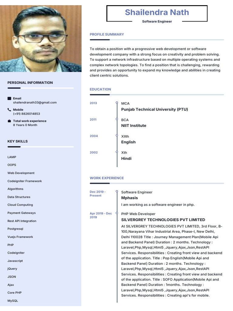 Naukri ShailendraNath (9y 0m) | PDF | Ajax (Programming) | Computing