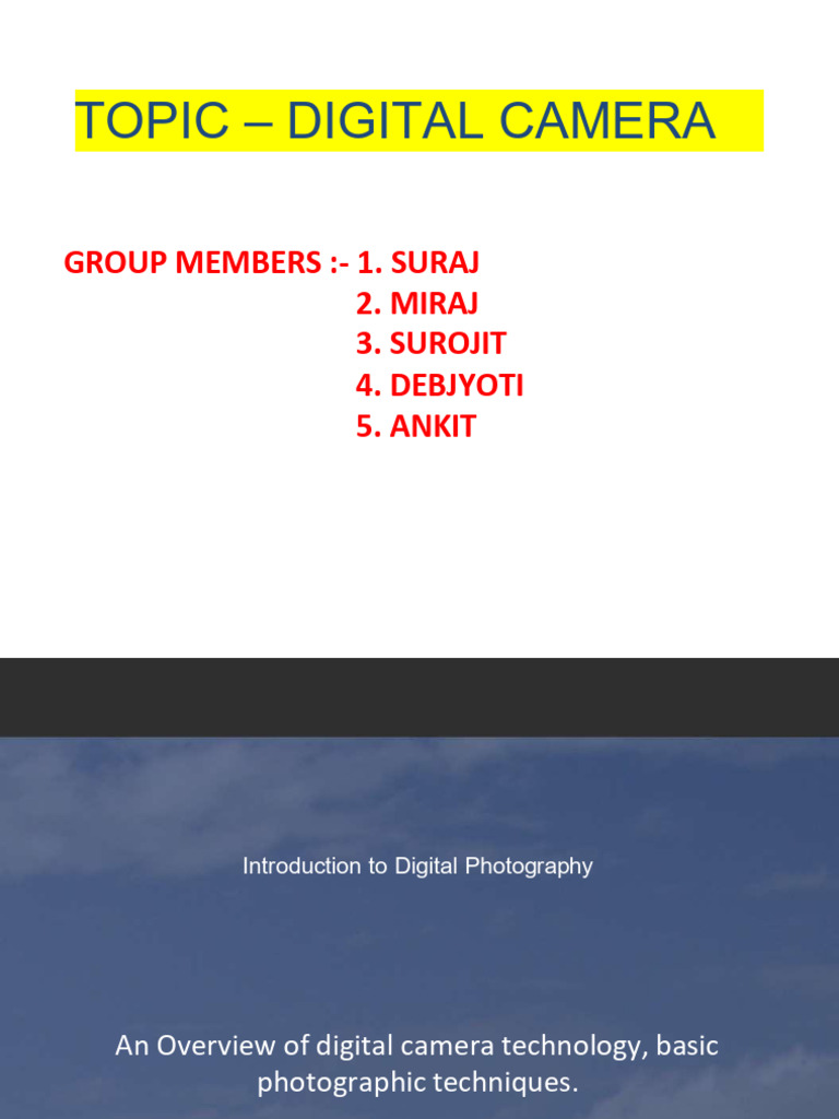 Digital Photography 2 | PDF | Digital Camera | Camera