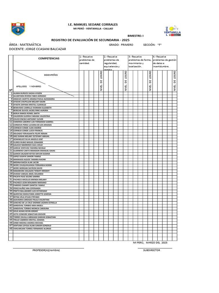 1ero f 2025 Seane | PDF