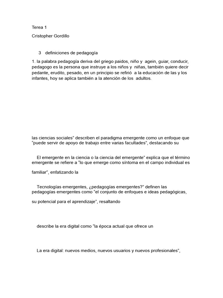 Tics Tarea 1 | PDF | Pedagogía | Paradigma