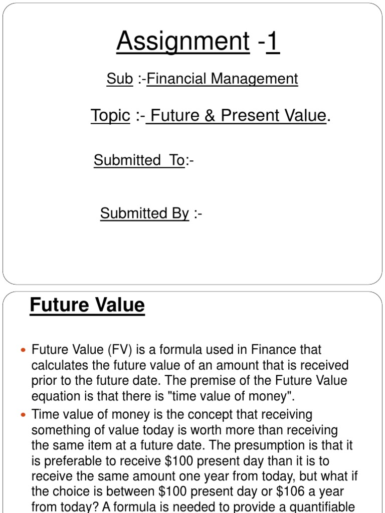 Future Value | PDF | Time Value Of Money | Present Value