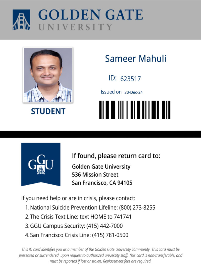 Sameer GGU Id Card | PDF