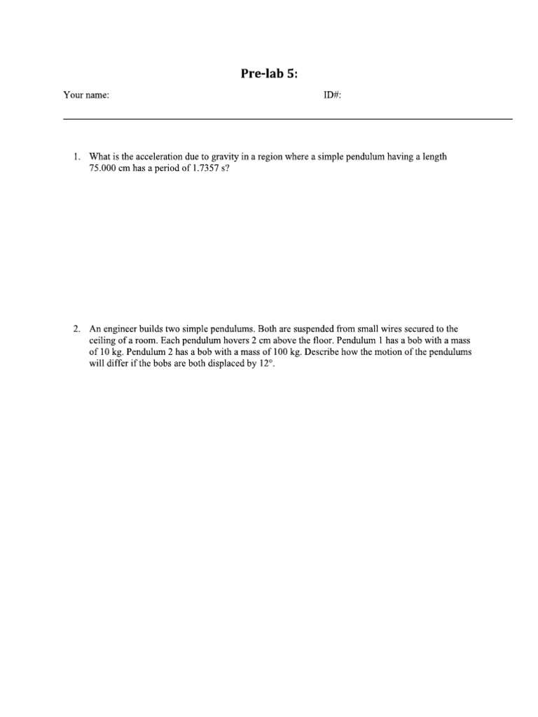 Pre Lab 5 | PDF