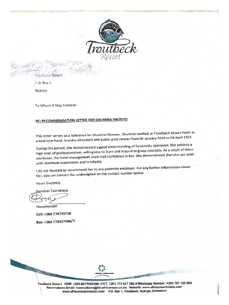 Housekeeping Recommendation | PDF