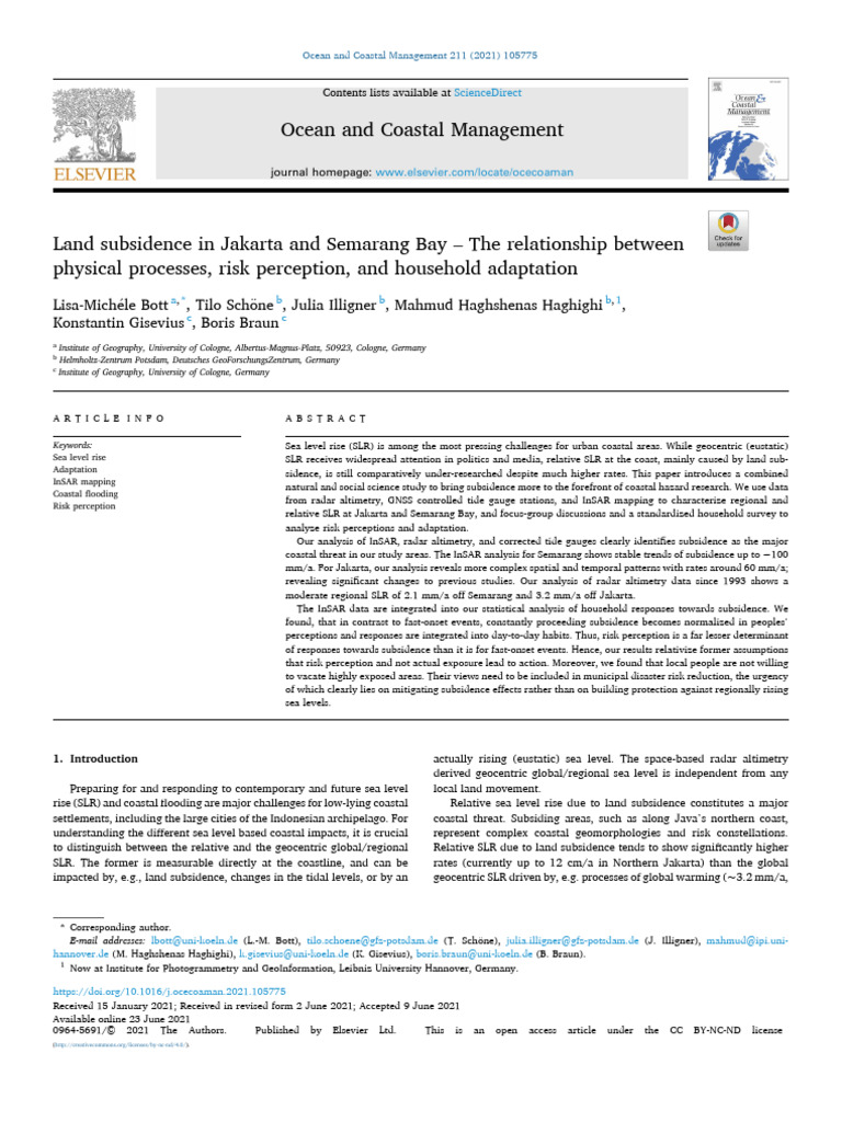 Artikel Uts B.inggris SMT1 | PDF | Sea Level | Risk