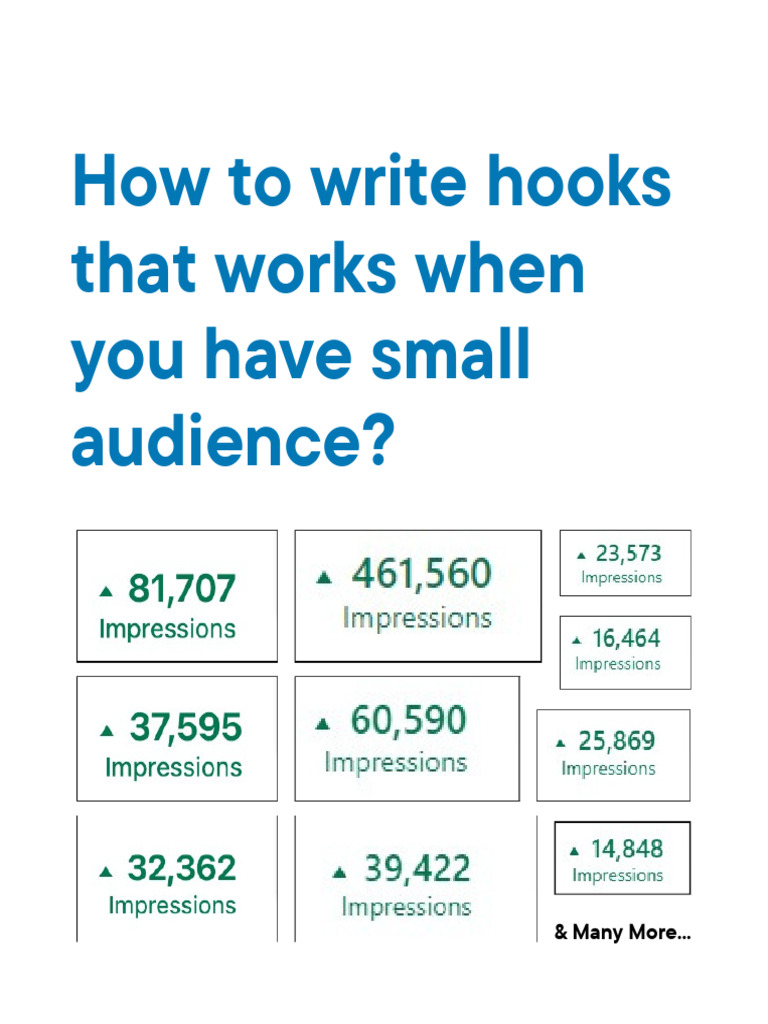 Effective Hooks for Small Audiences | PDF | Linked In | Communication