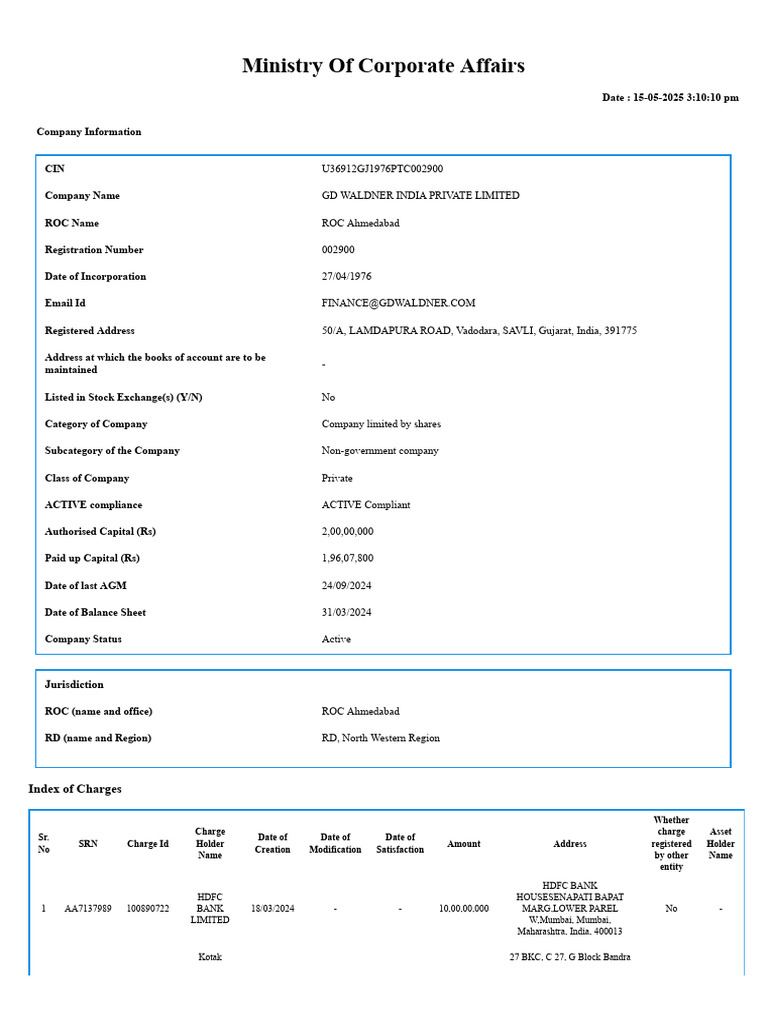 Https :WWW - Mca.gov - in:Content:Mca:Global:En:Mca:Master Data:MDS ...