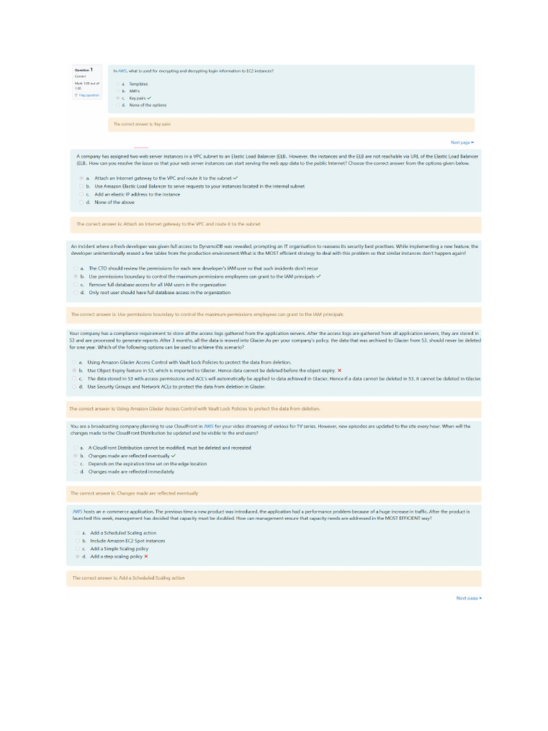 AWS Sample Q | PDF | Amazon Web Services | Computing