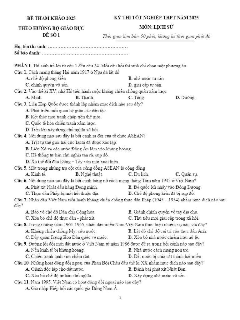 De Thi Thu TN THPT 2025 Cau Truc Moi Mon Lich Su de 1 File Word Co Loi Giaidoc 1600 PDF - Gdrive ...