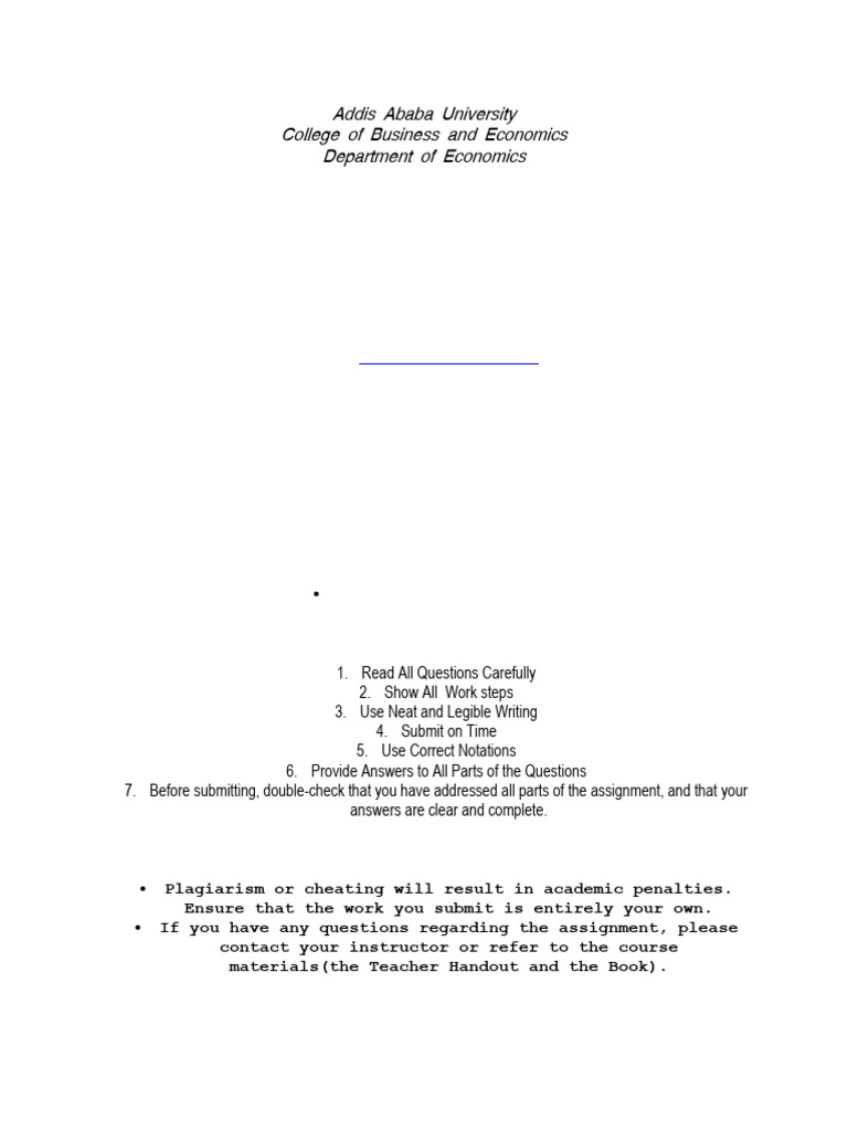 Linear Algebra Assignment for Economics | PDF | Utility | Matrix ...