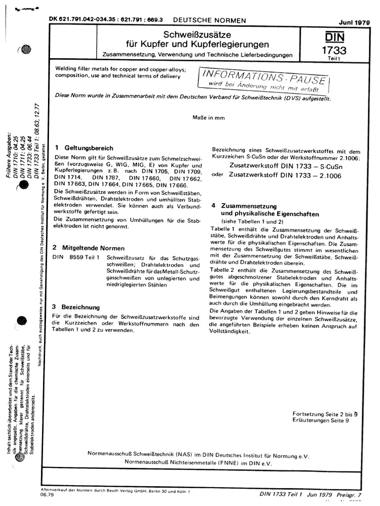 DIN 1733 Teil 1 | PDF