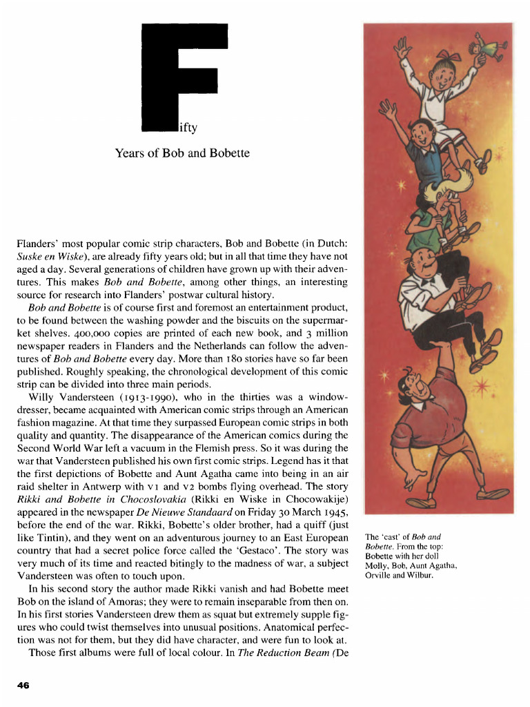 Bob and Bobette: A Cultural Legacy | PDF | Belgian Comics | Comics