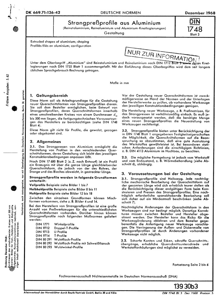 DIN 1748 Blatt 3 | PDF