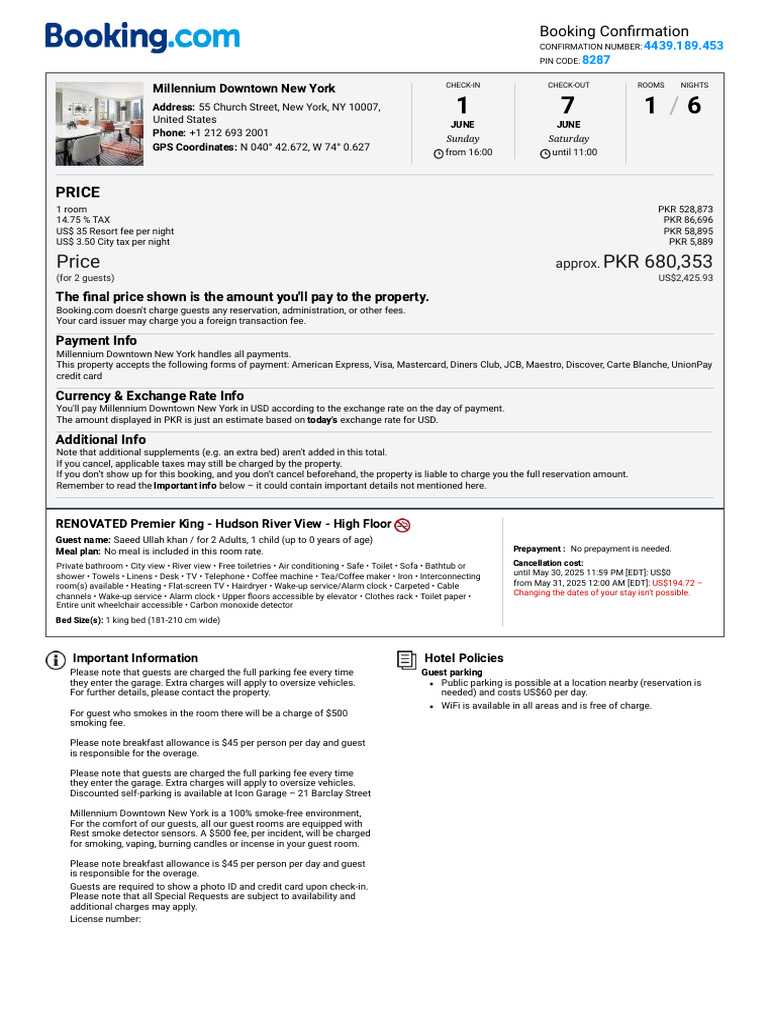 Booking Confirmation | PDF | Payments | Banking Technology