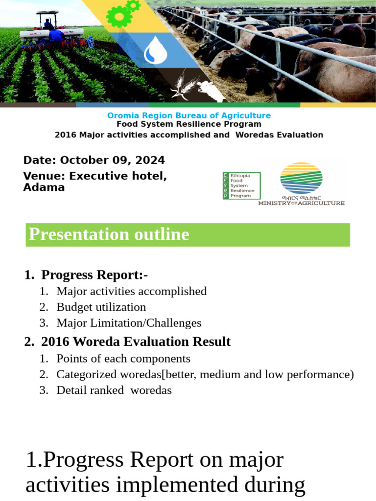 Majaror Activities and Woreda Evaluationduring 2016 | PDF | Federal ...