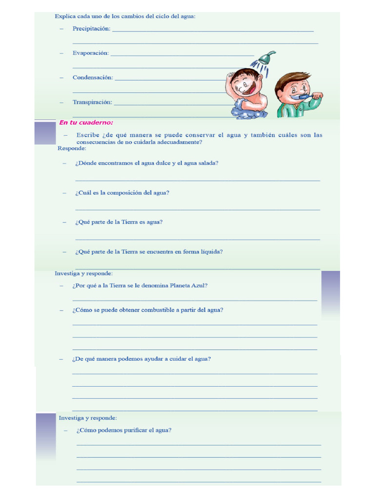 Ficha Del Agua | PDF