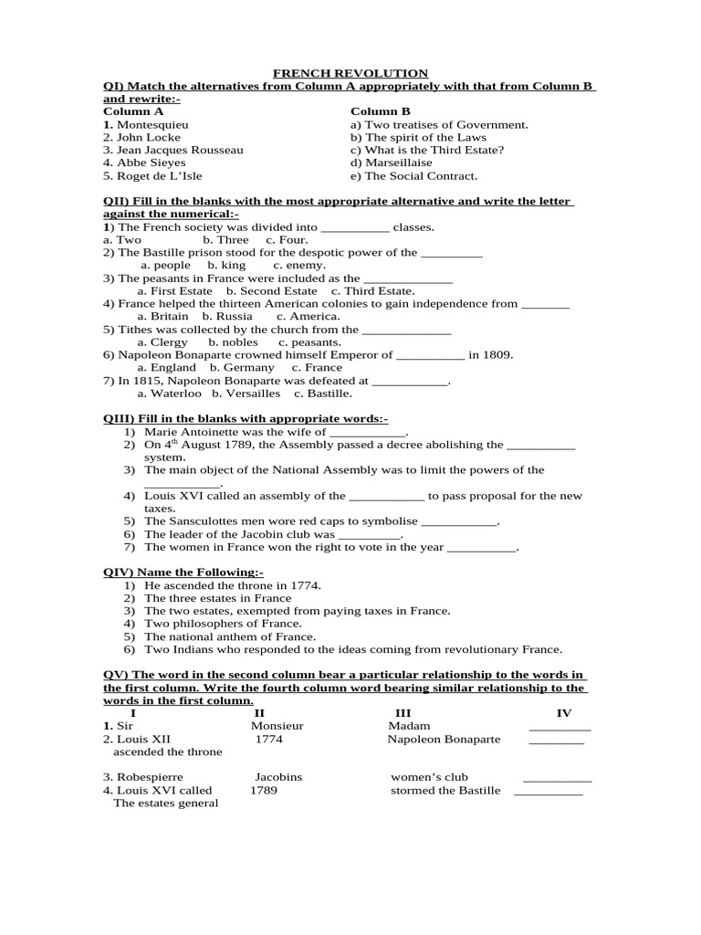 French Revolution Study Guide | PDF | Russian Revolution | Vladimir Lenin