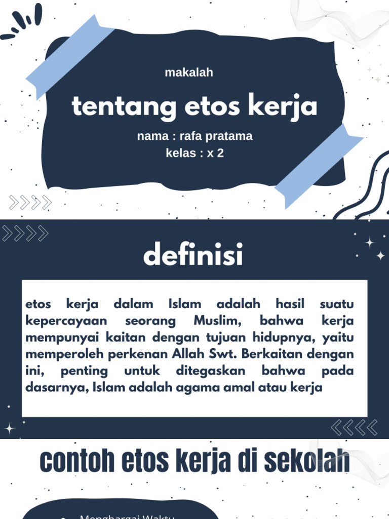 Makalah Etos Kerja | PDF