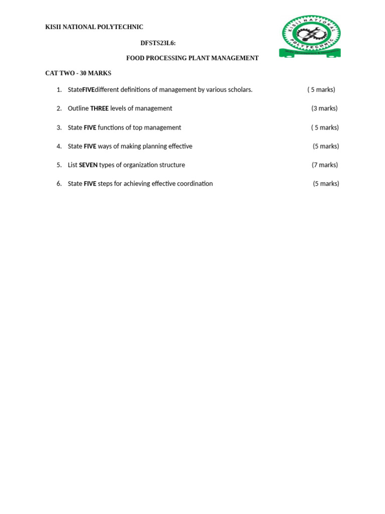 2025 Final Cat TWO FPPM - 121507 | PDF | Business | Business Economics