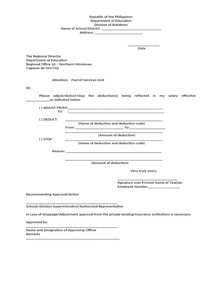 Salary Adjustment Request Form | PDF