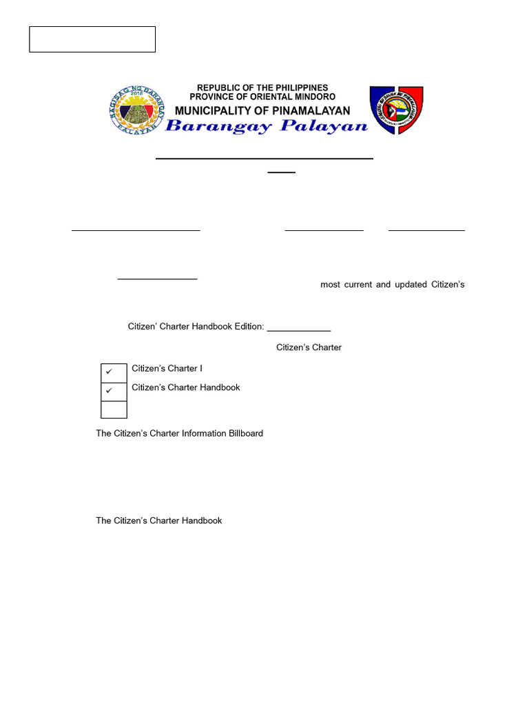 Certificate of Compliance 2025: Citizen's Charter | PDF
