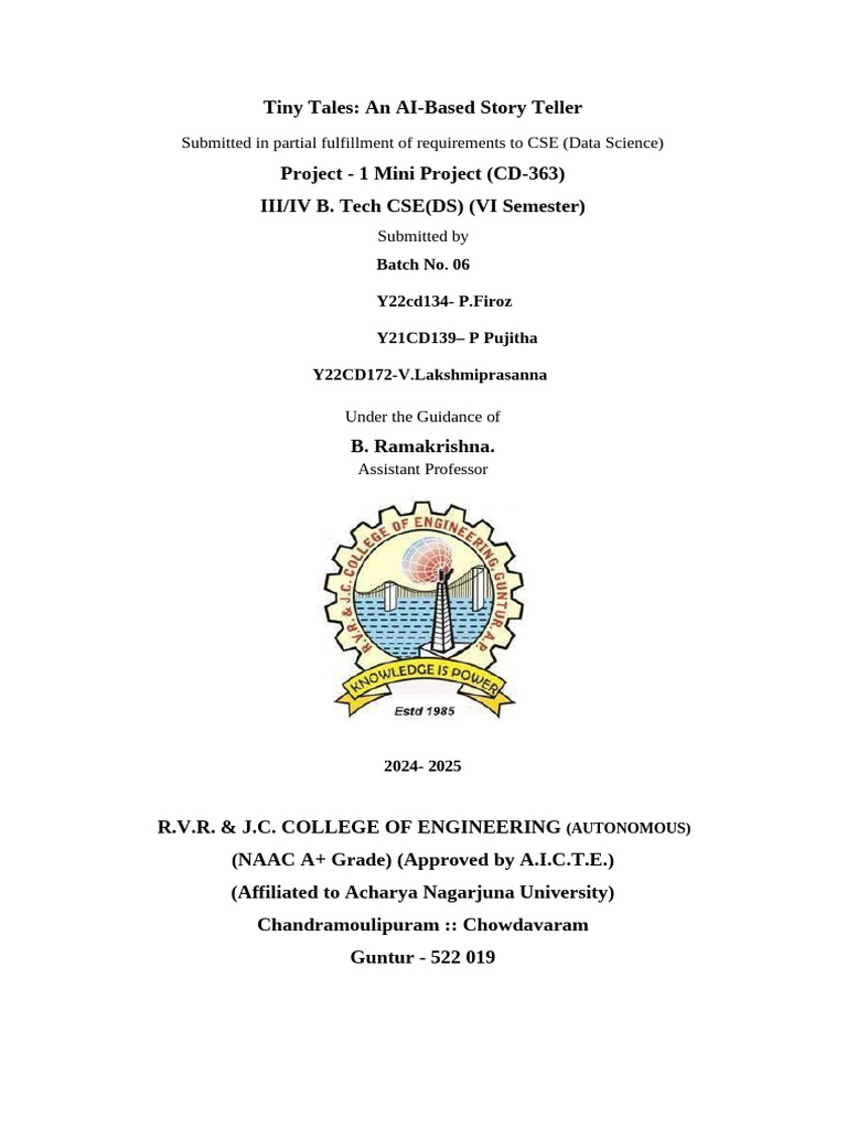 Mini Project Report Corrected | PDF | Artificial Intelligence | Intelligence (AI) & Semantics