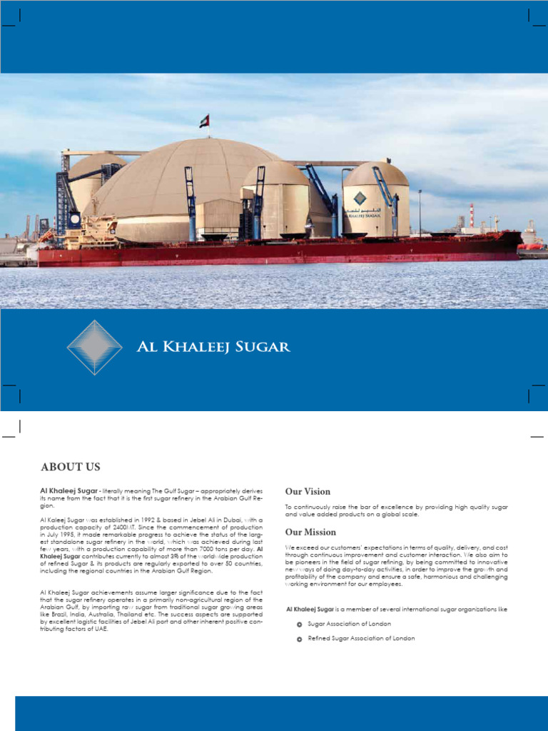 Al Khaleej Sugar: UAE's Leading Refinery | PDF | Sugar | Diet & Nutrition
