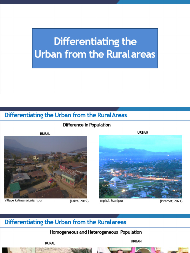 Urban vs Rural Area Differences | PDF | Urban Area | Census