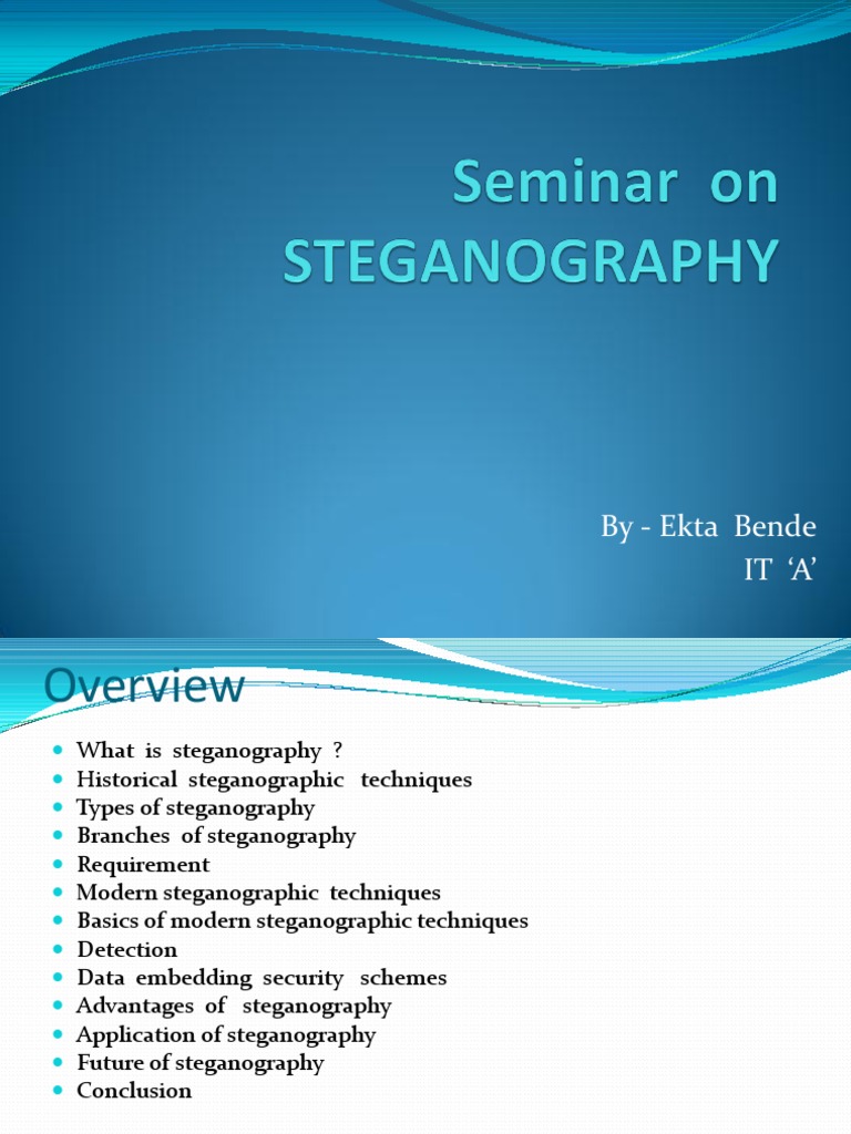 Steganography | PDF | Cryptography | Secure Communication