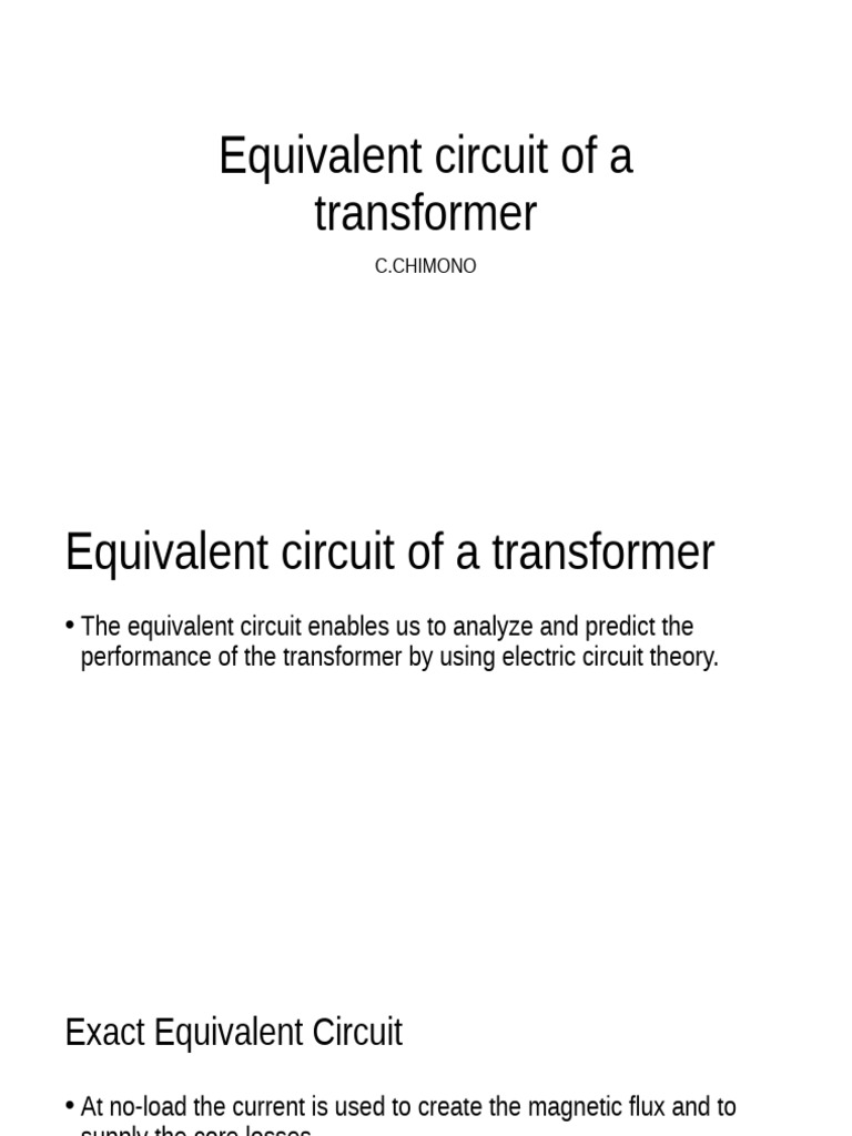 Lecture 2 Equivalent Circuit of A Transformer | PDF | Transformer ...