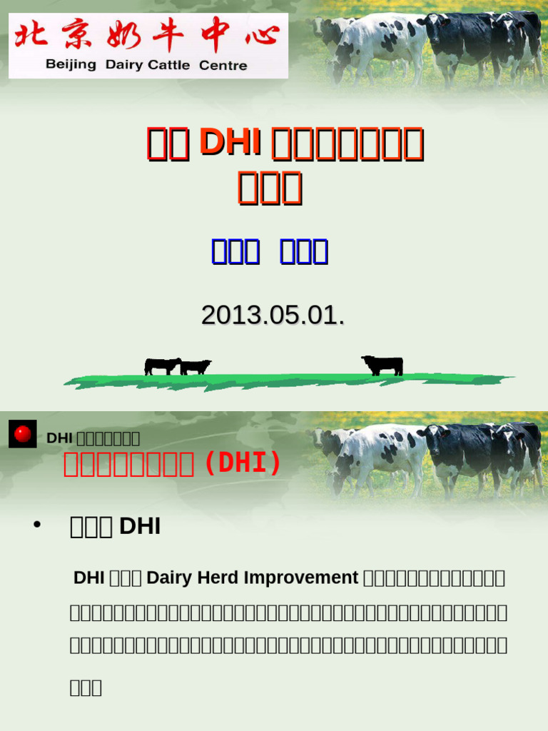 DHI报告的使用 北京郑维滔 | PDF