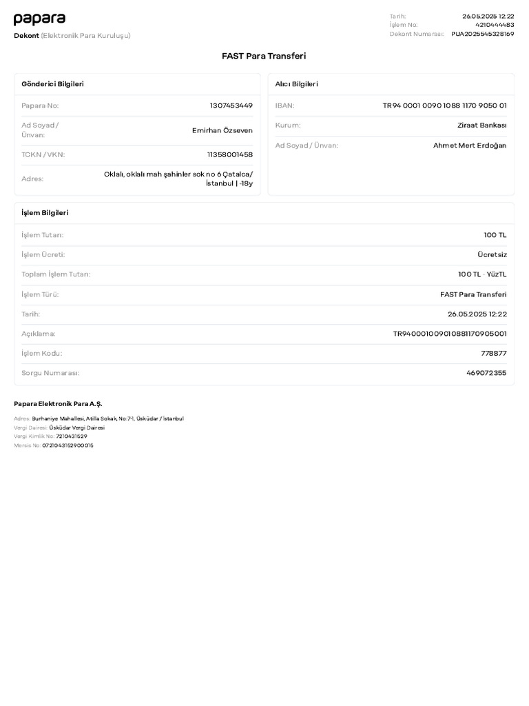 Dekont 4210444483 | PDF