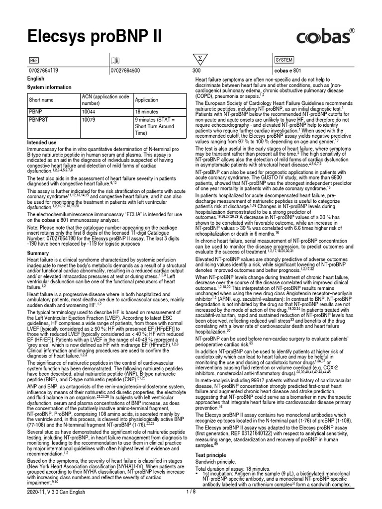 NT-proBNP Assay for Heart Failure Diagnosis | PDF | Heart Failure ...