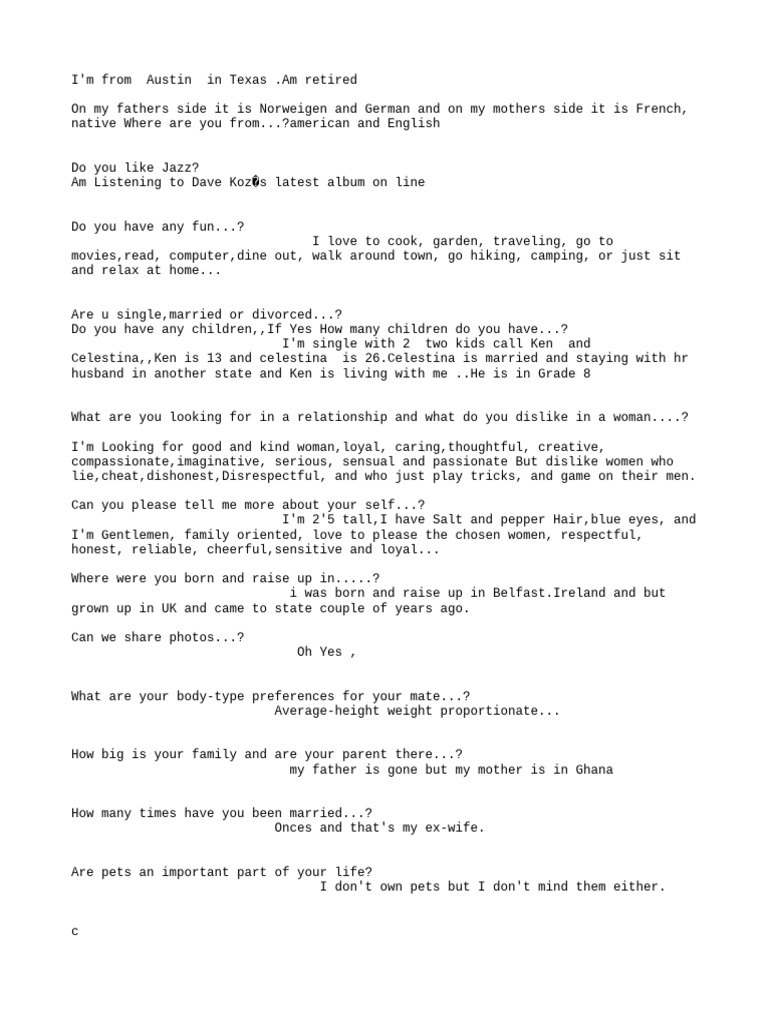 Dating Format 1 | PDF | Love