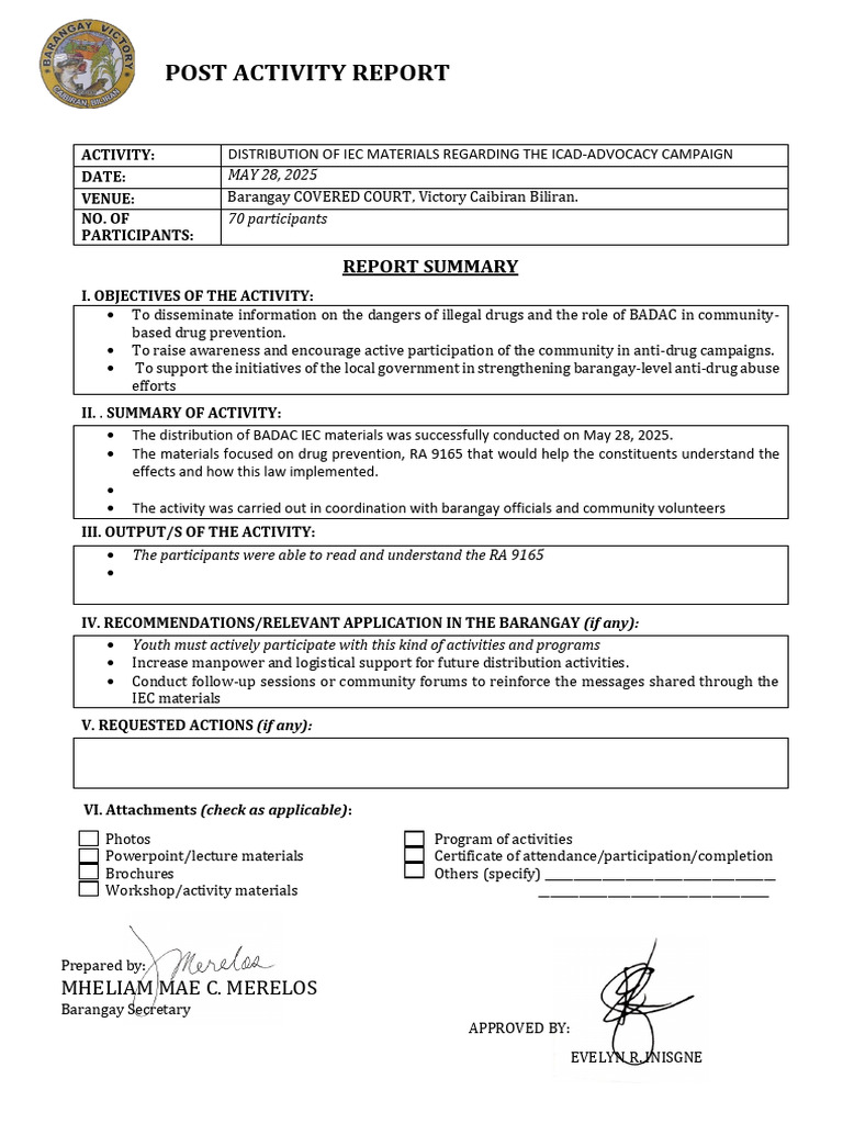 IEC Materials for BADAC Campaign | PDF