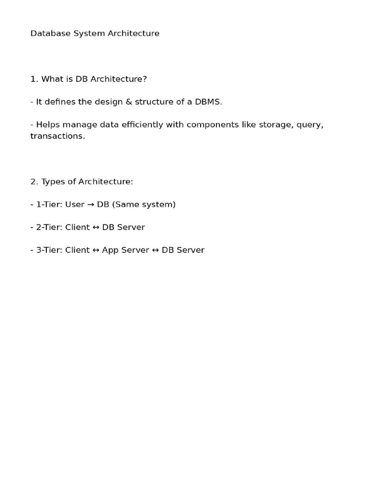DBMS Architecture Handwritten Notes | PDF