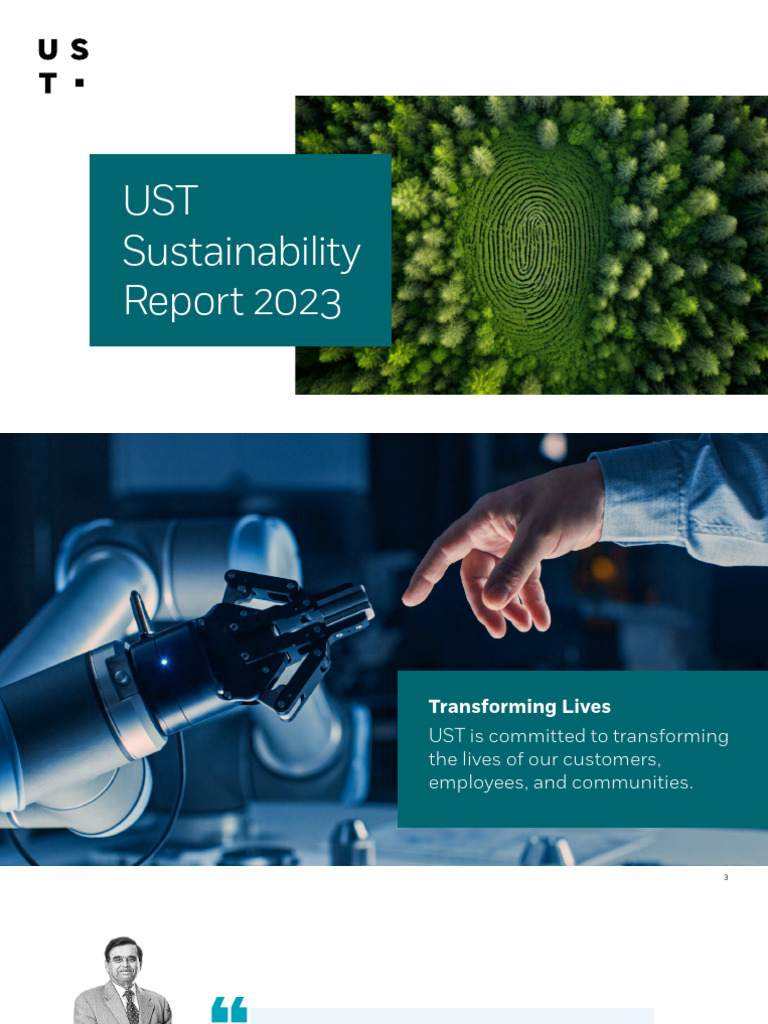 UST 2023 Sustainability Report | PDF | Sustainability | Governance