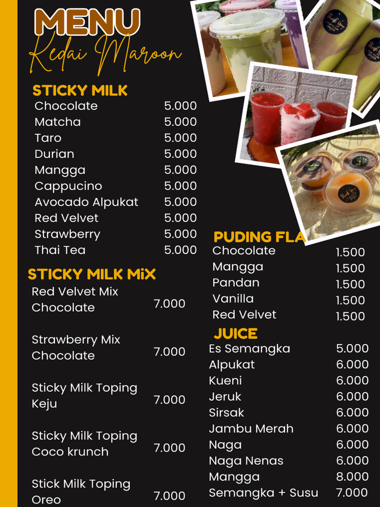Hitam Kuning Elegan Menu Kedai Mie Dan Camilan - 20250602 - 094200 ...