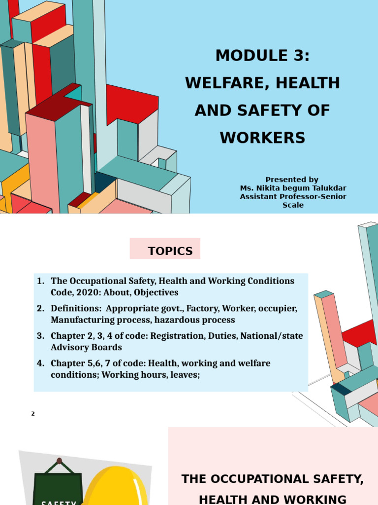 Module 3 Introduction - Definitions Under OSHC 2020 | PDF | Occupational Safety And Health ...